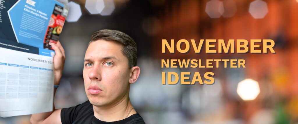 Content ideas for email campaigns NOVEMBER | Flowium