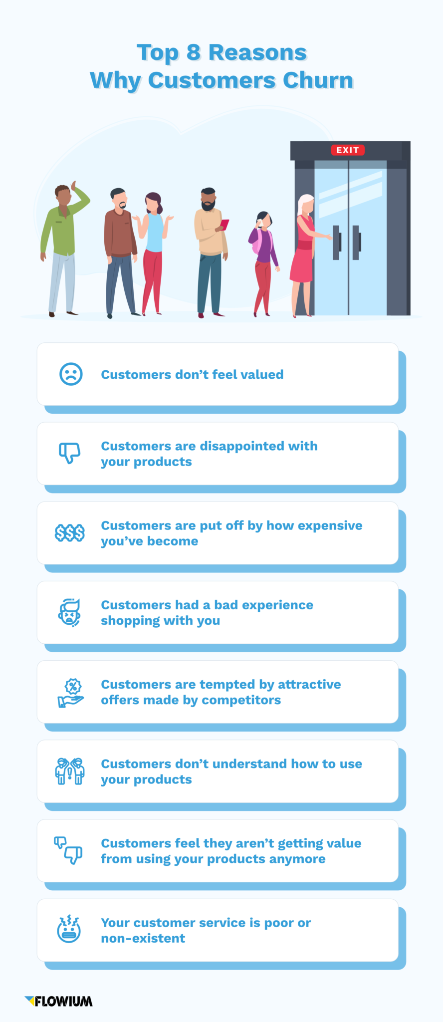 Customer Churn: How to Reduce it? | Flowium