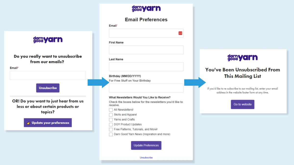 How To Convert Email Unsubscribe To Customer And Unsubscribe Page ...
