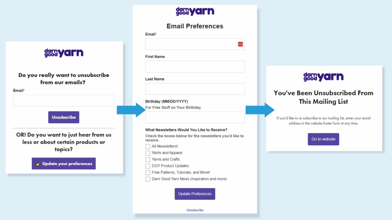 How To Convert Email Unsubscribe To Customer And Unsubscribe Page ...