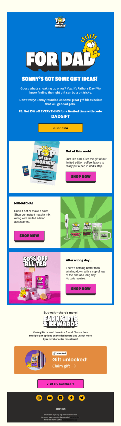 20+ Father’s Day Email Examples to Spark Your Creativity | Flowium