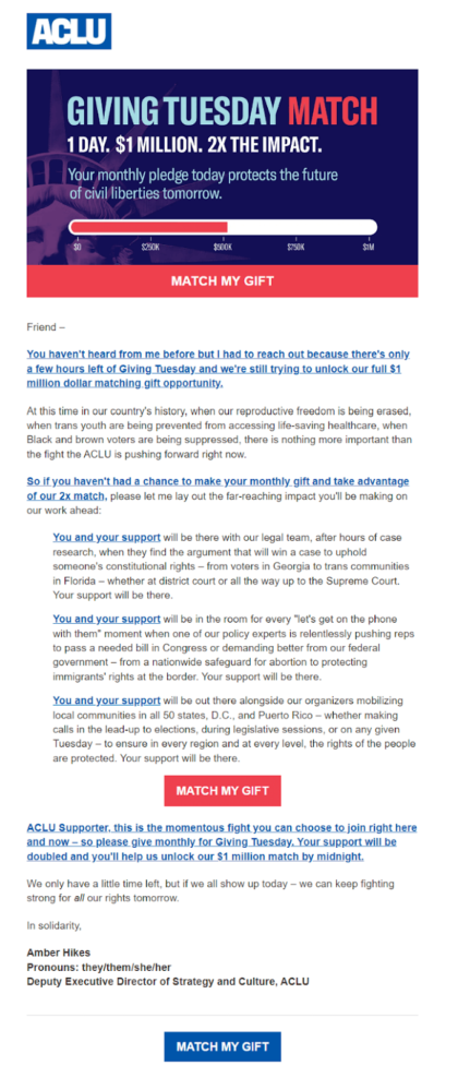 Giving Tuesday Email Examples and Strategies for the 2024 Campaign ...