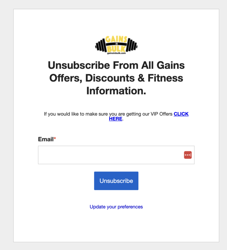 How To Convert Email Unsubscribe To Customer And Unsubscribe Page ...