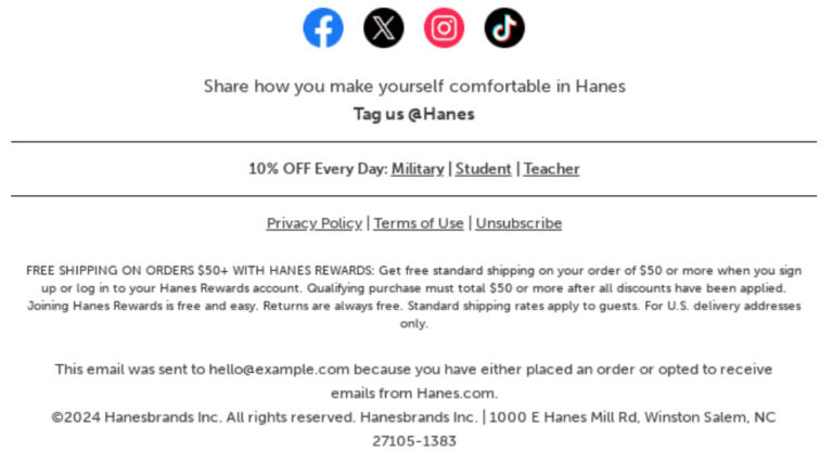 How to Design a Perfect Email Footer (+20 Examples) | Flowium