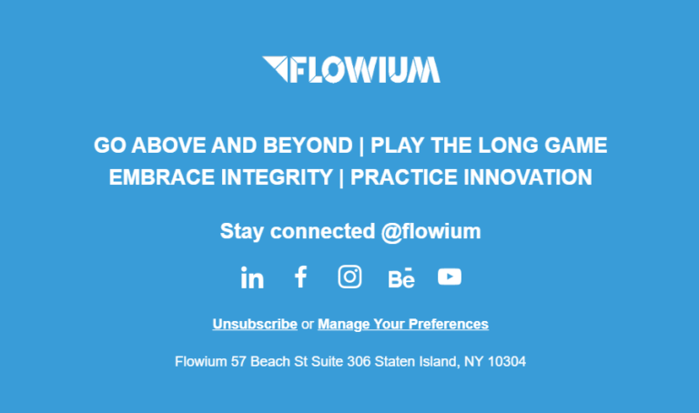 How to Design a Perfect Email Footer (+20 Examples) | Flowium