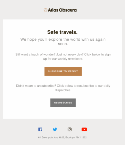 15 Top Unsubscribe Email Examples | Flowium