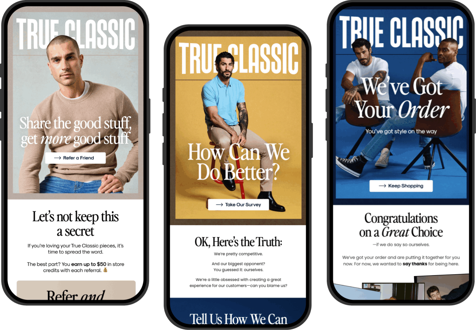 True Classic Increased Email Revenue by 46% in 7 Days with Flowium